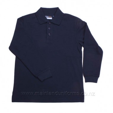 Plain Navy L/S Polo